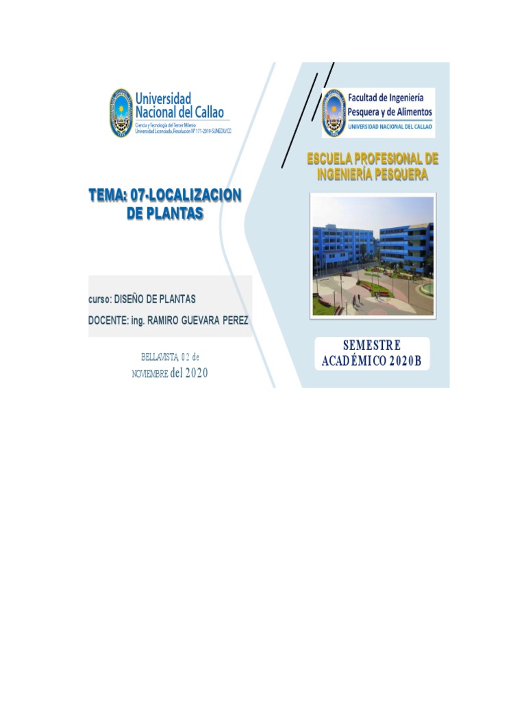 Tema #07 Localizacion de Plantas Pesqueras | PDF | Costo | Transporte