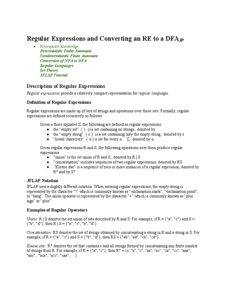 Regular Expression To DFA Conversion Module | PDF | Regular Expression ...