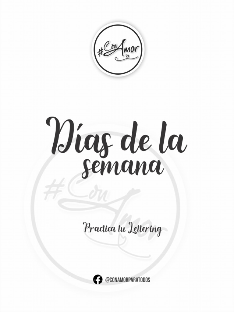 Dias de La Semana Practica Tu Lettering | PDF