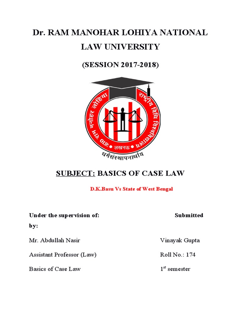 Basics of Case Law Project - Santosh Mishra | PDF | Arrest | Criminal Law