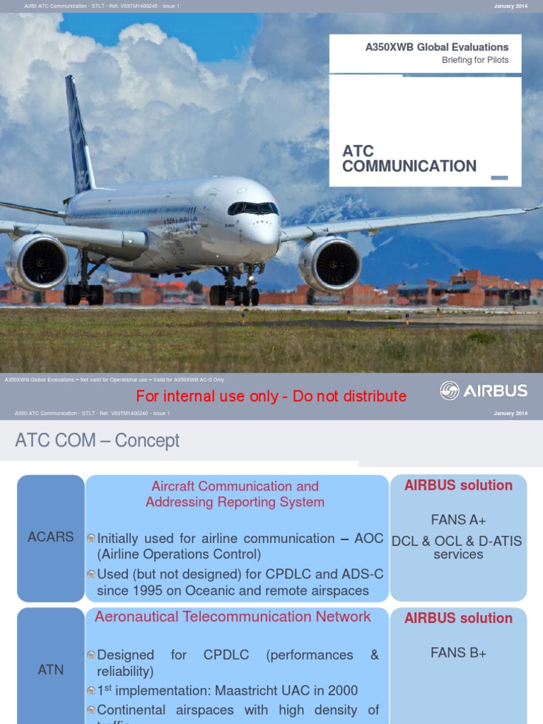 A350 ATC Communication - V03TM1400240 - v1 | PDF | Air Traffic Control ...