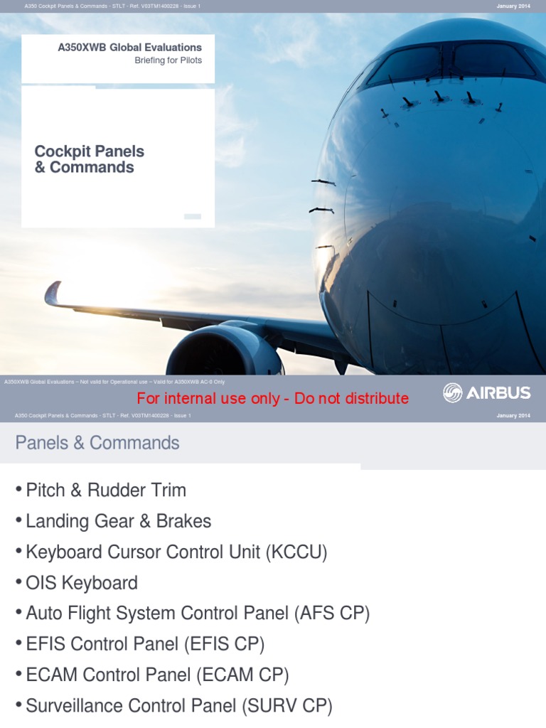 A350 Cockpit Panels Commands - V03TM1400228 - v1 2 | PDF | Airliner ...