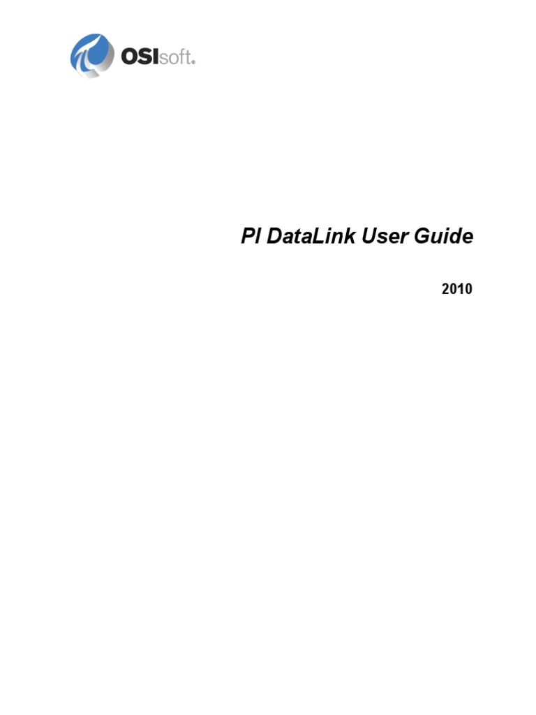 PI DataLink User Guide PDF | PDF | Microsoft Excel | Spreadsheet