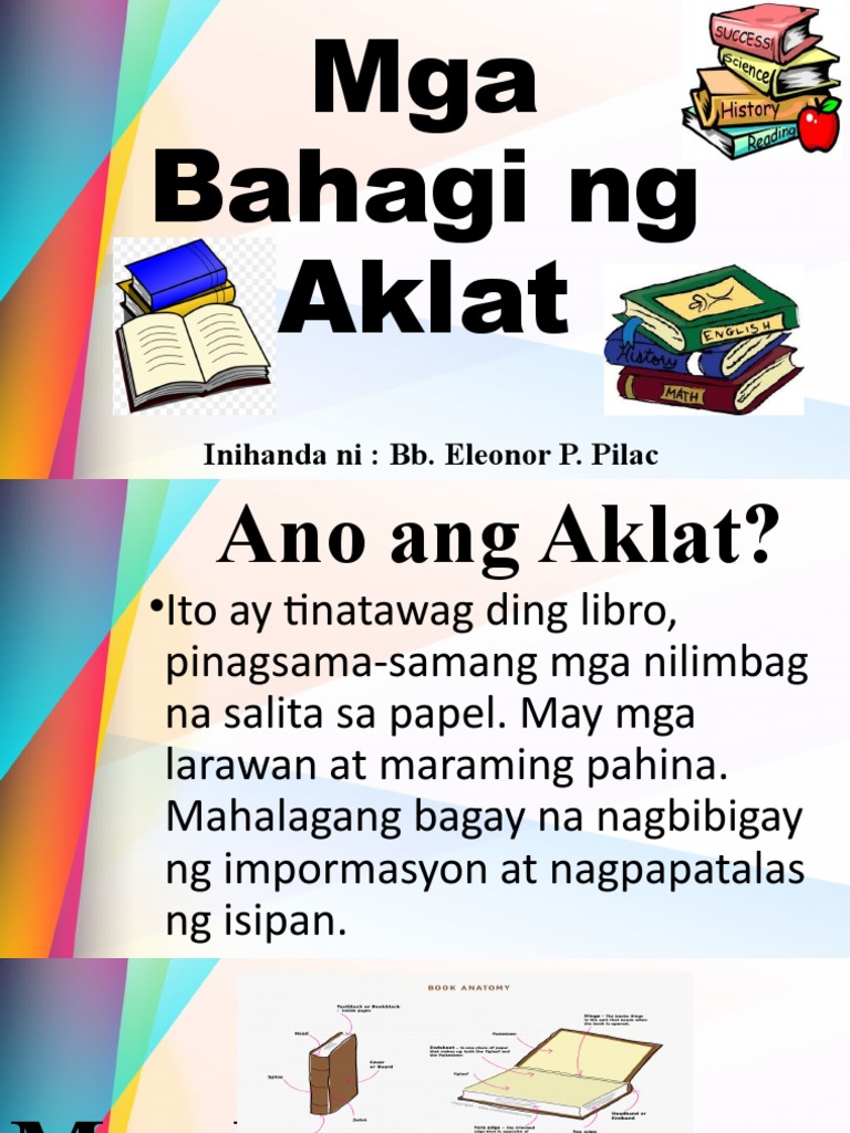 Mga Bahagi NG Aklat | PDF