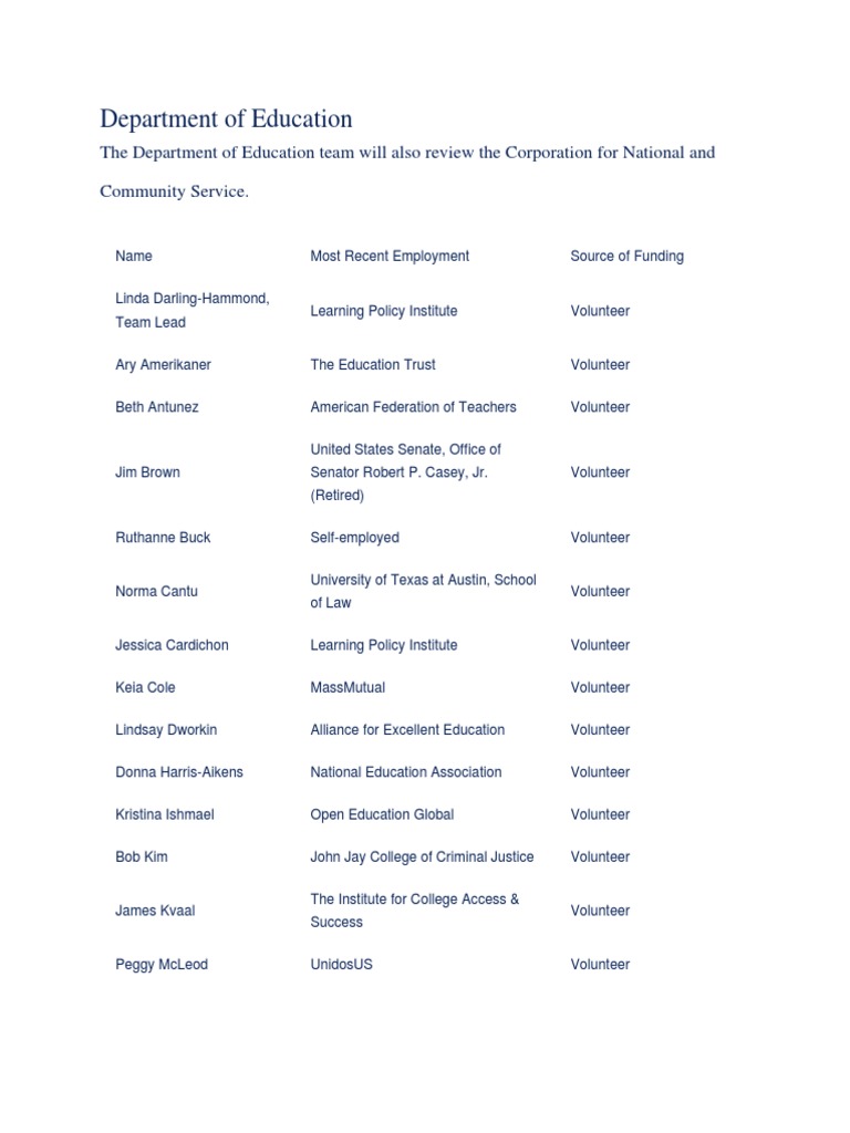 Transition Chart | PDF