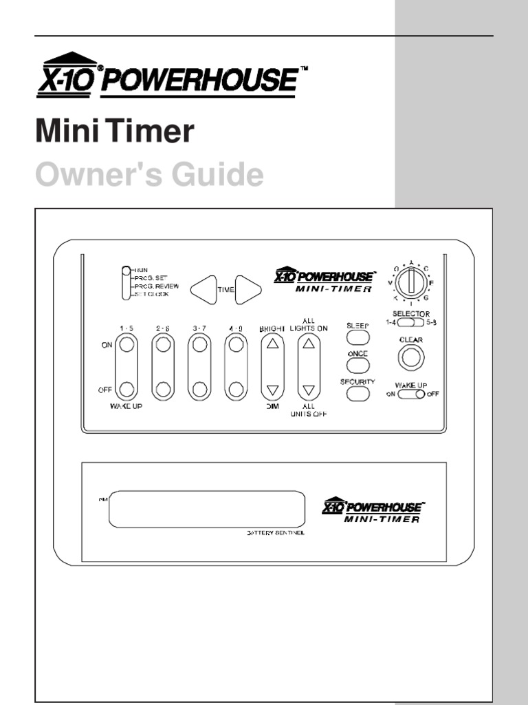 x10 Timer Manual | PDF | Electromagnetism | Electrical Engineering