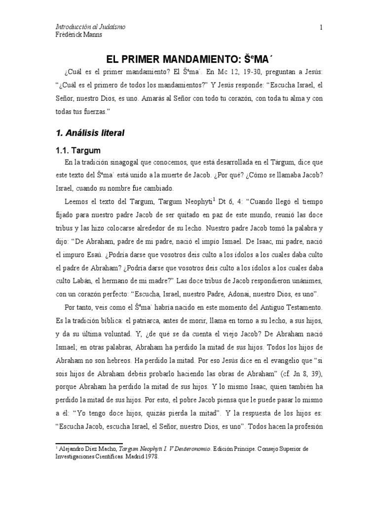 Primer Mandamiento en el Judaísmo | PDF | Jacob | Abrahán