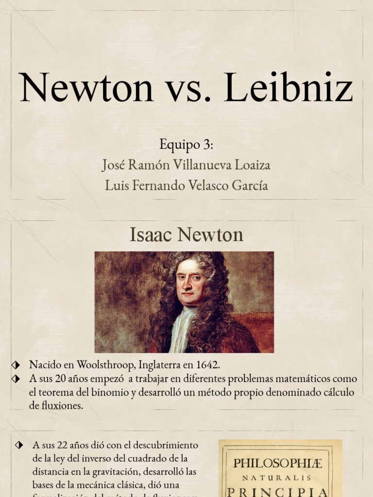 Newton vs. Leibniz PDF | PDF | Gottfried Wilhelm Leibniz | Enseñanza de ...
