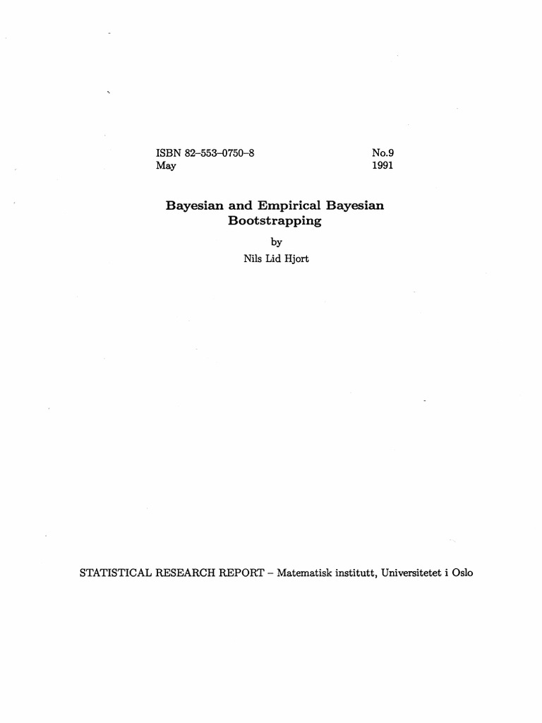 Bayesian Bootstrapping Techniques | PDF | Bootstrapping (Statistics) | Bayesian Inference