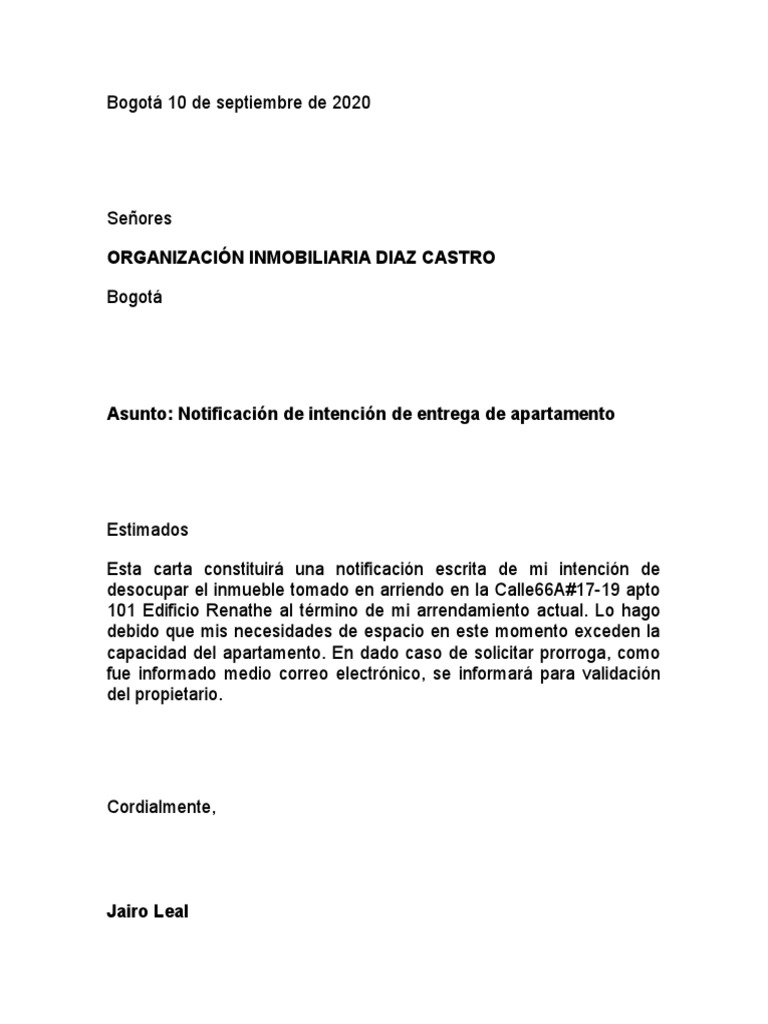 Carta Apto | PDF