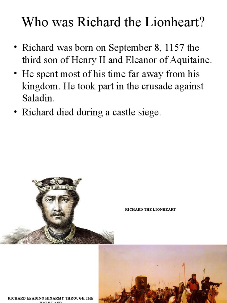 Who Was Richard The Lionheart | PDF