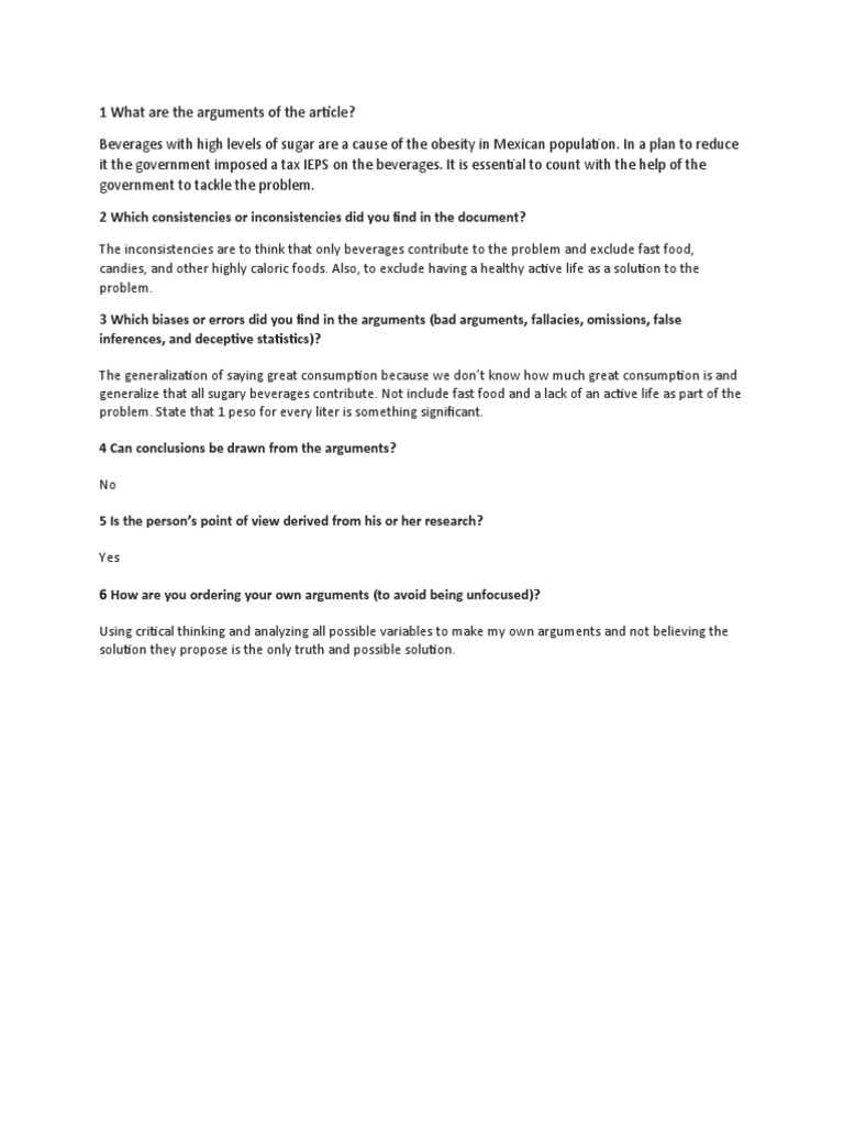 Critical Thinking Project | PDF