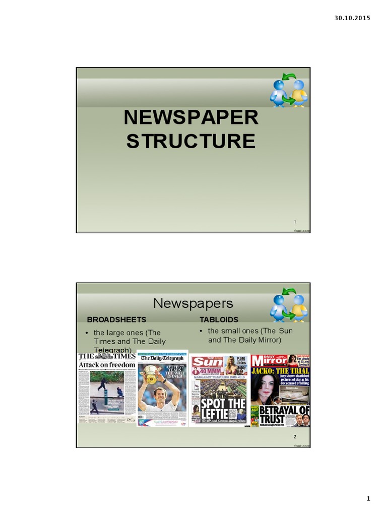 Newspaper Structure PDF | PDF | News Media | Mass Media