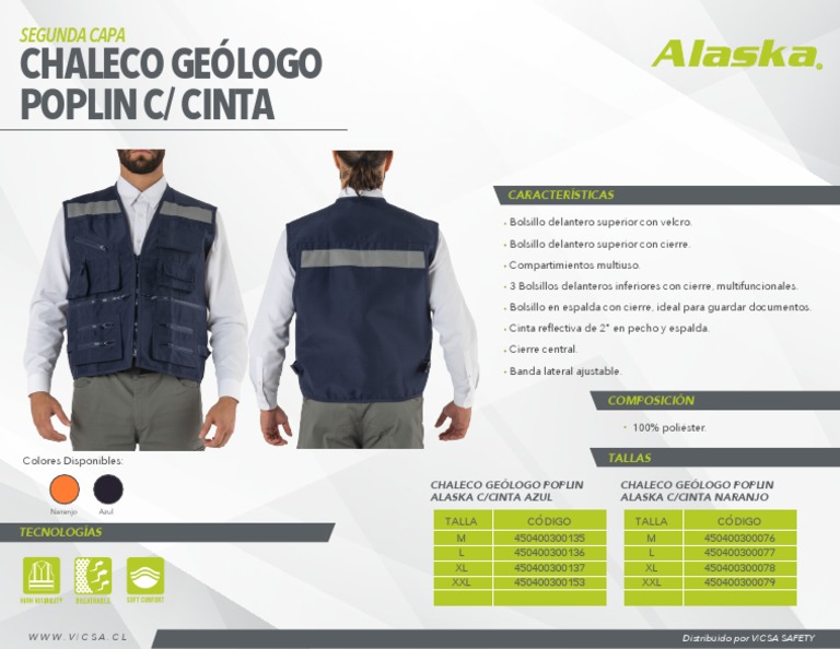 FT Chaleco Geologo Poplin Con Cinta | PDF
