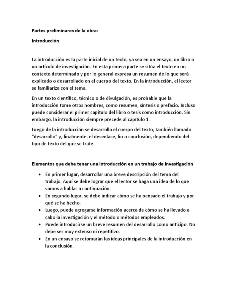 Elementos Clave de una Introducción | PDF