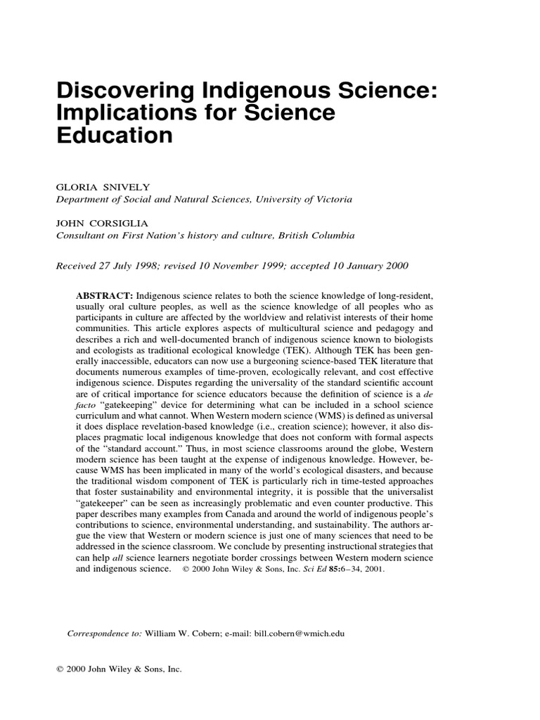 Snively2000 | PDF | Narrative | Science