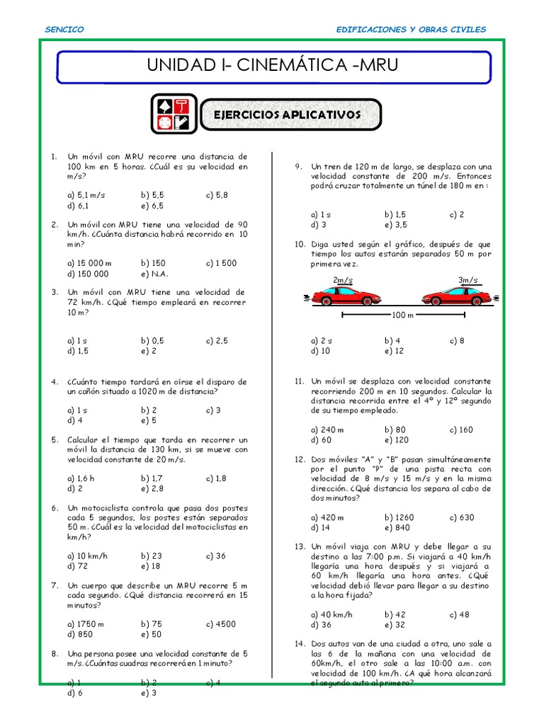 Ejercicios de Mru | PDF | Naturaleza