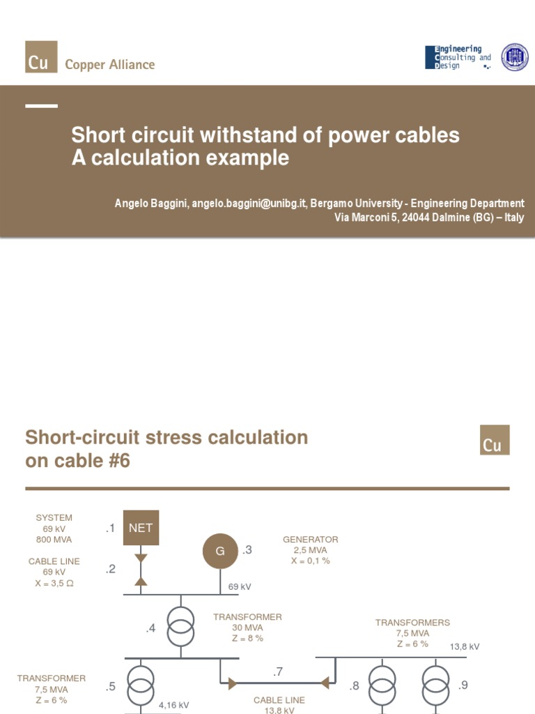 Short Circuit Withstand of Power Cables A Calculation Example | PDF ...