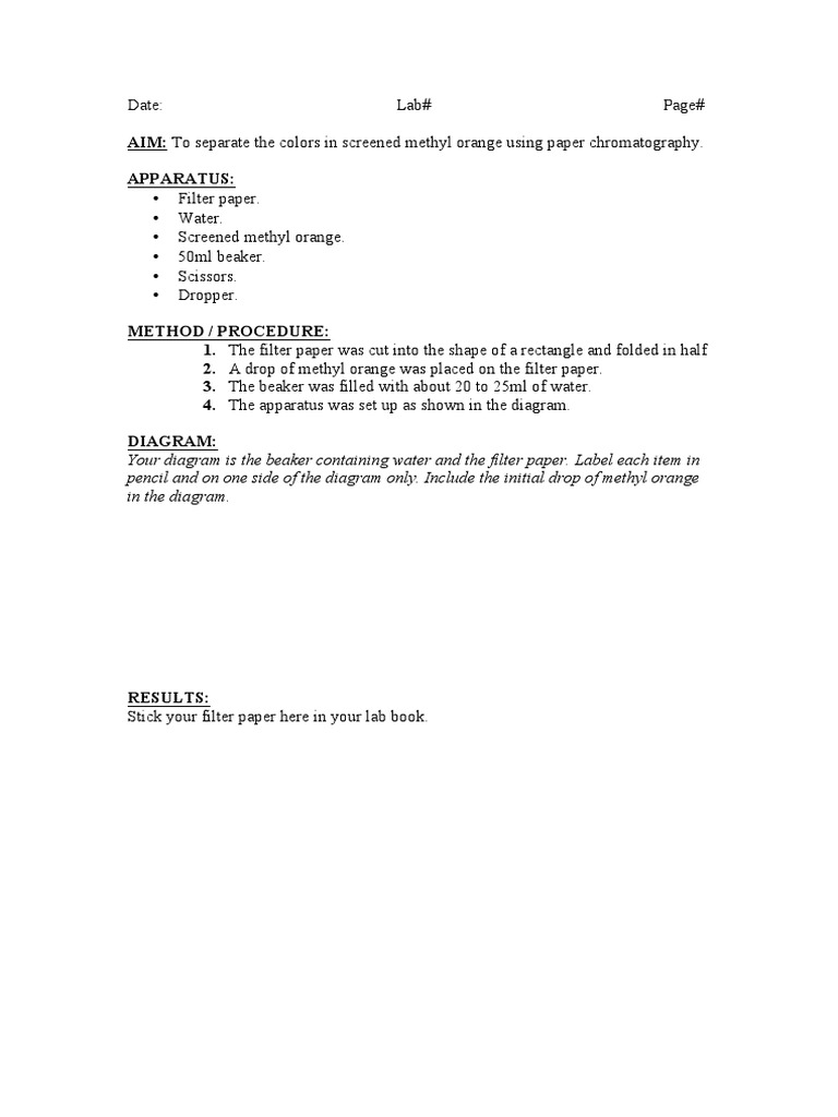 Chromatography Chemistry Lab | PDF | Science & Mathematics