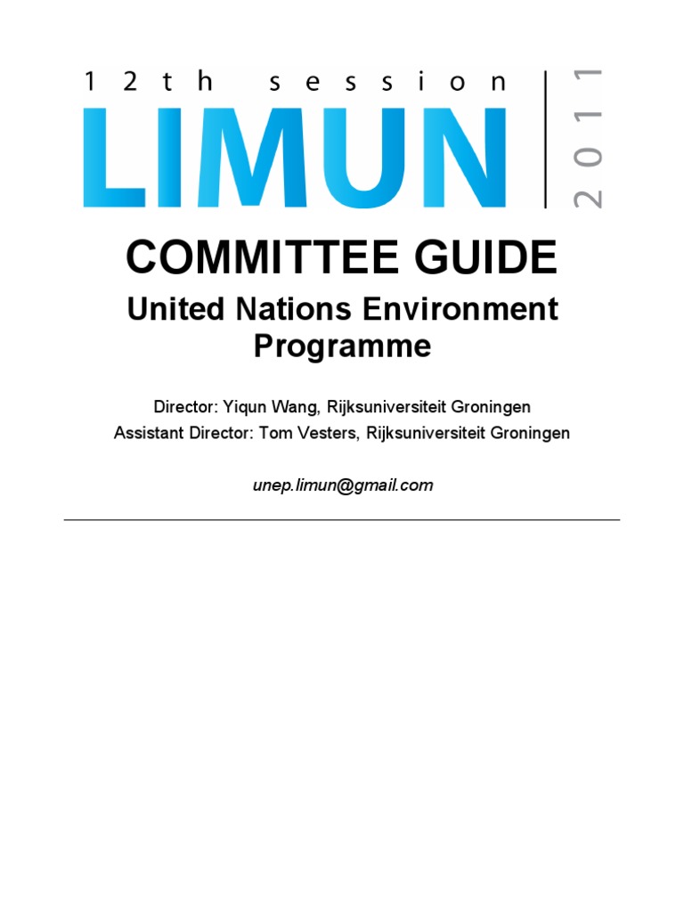 Committee Guide: United Nations Environment Programme | PDF | United ...