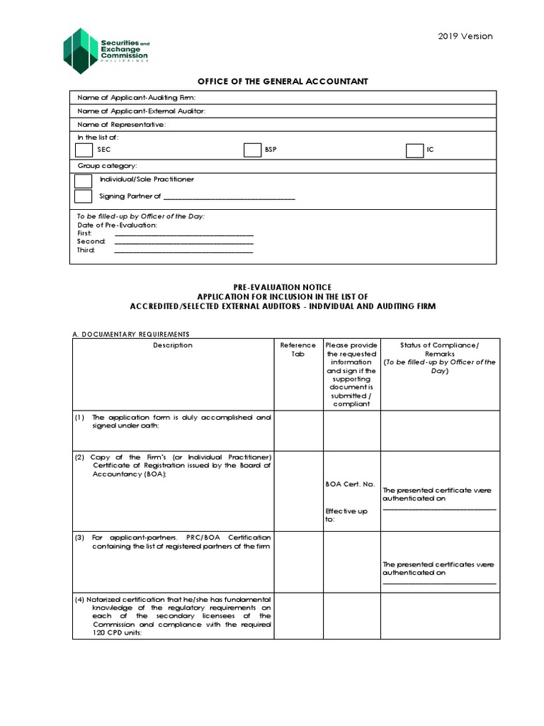 Accredited Auditor Application Guide | PDF | Audit | Financial Services