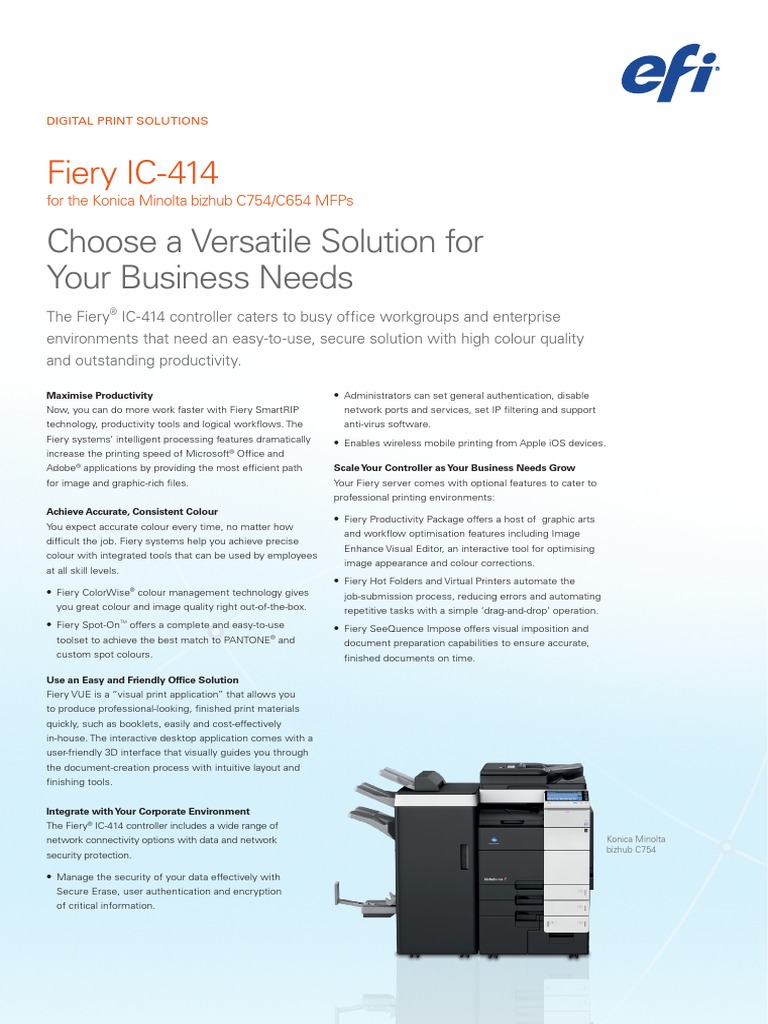 Fiery IC-414: Choose A Versatile Solution For Your Business Needs | PDF ...