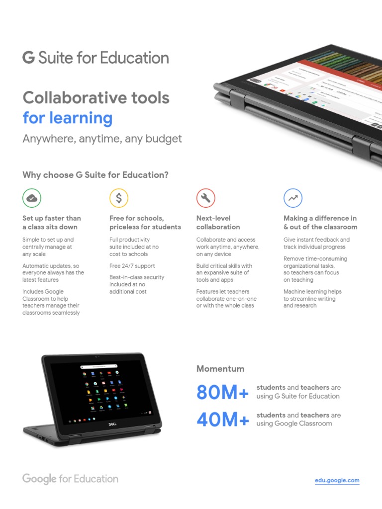 G Suite for Education: Free Collaborative Tools | PDF | Software ...