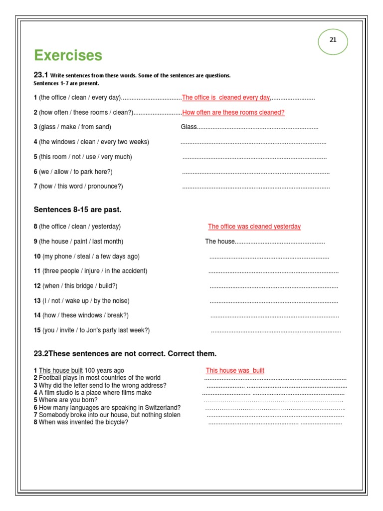 Exercises Unit 23 Starters | PDF | Morphology | Human Communication