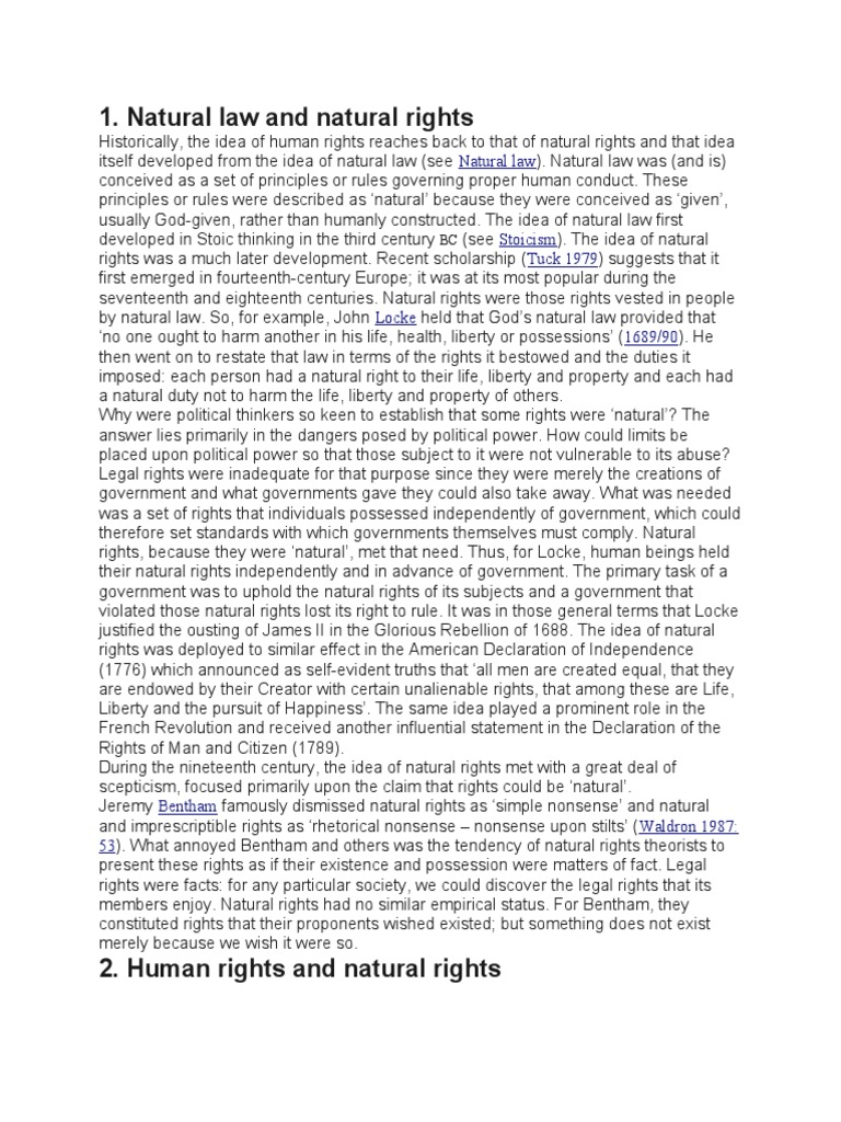 Natural Law and Natural Rights | PDF | Rights | Natural Law