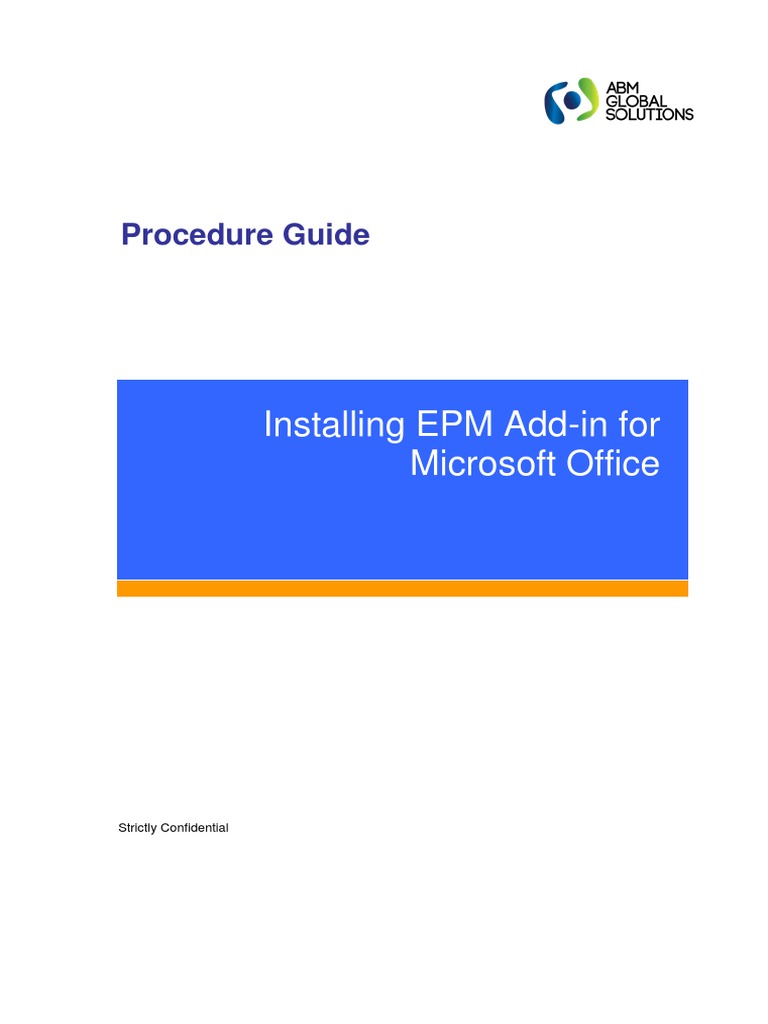 How To Guide - Installation of EPM Add-In Office | PDF