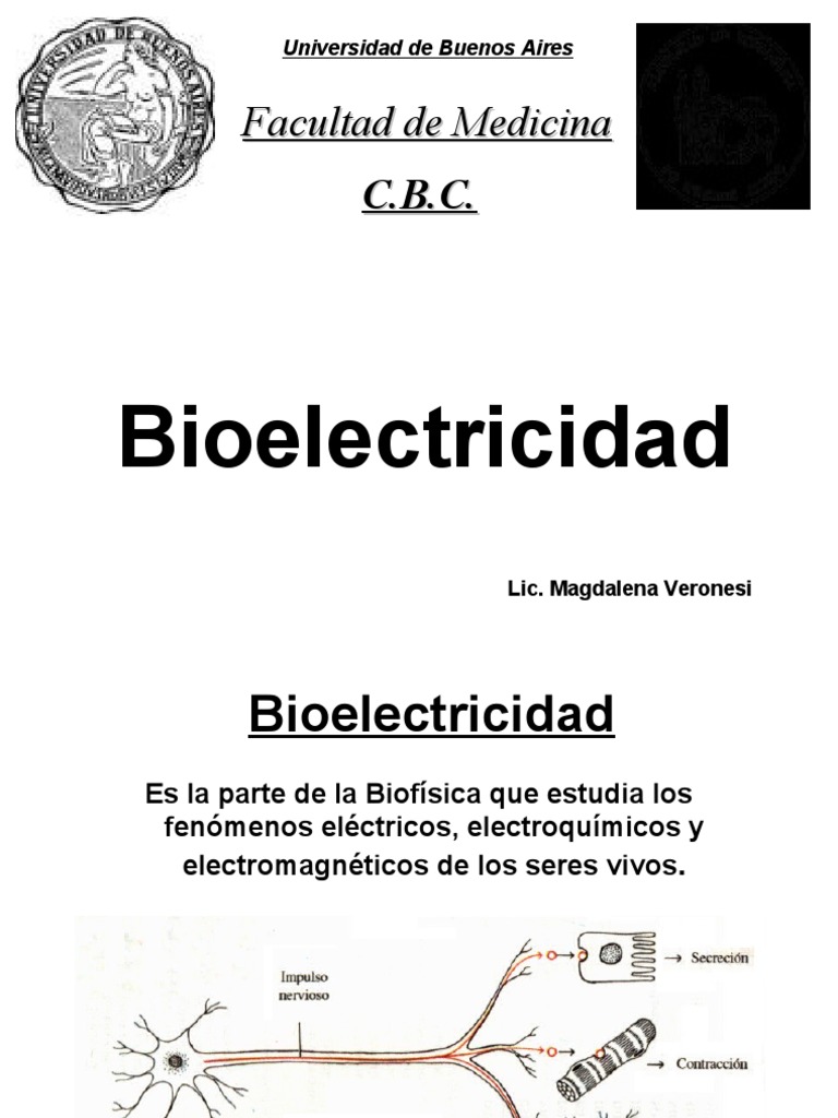 Introducción a la Bioelectricidad | PDF | Resistencia Eléctrica y ...