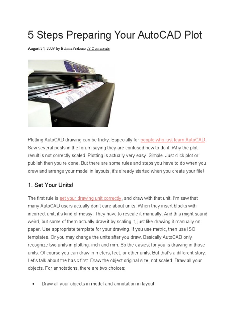 5 Steps Preparing Your AutoCAD Plot | PDF