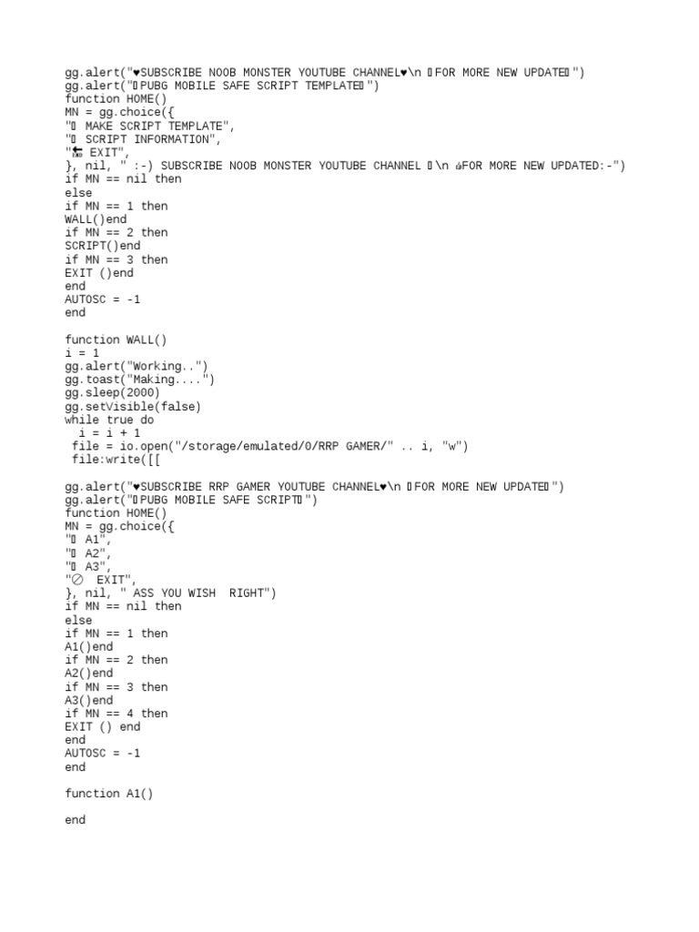 SCRIPT TEMPLATE - Lua | PDF | Operating System Families | Software