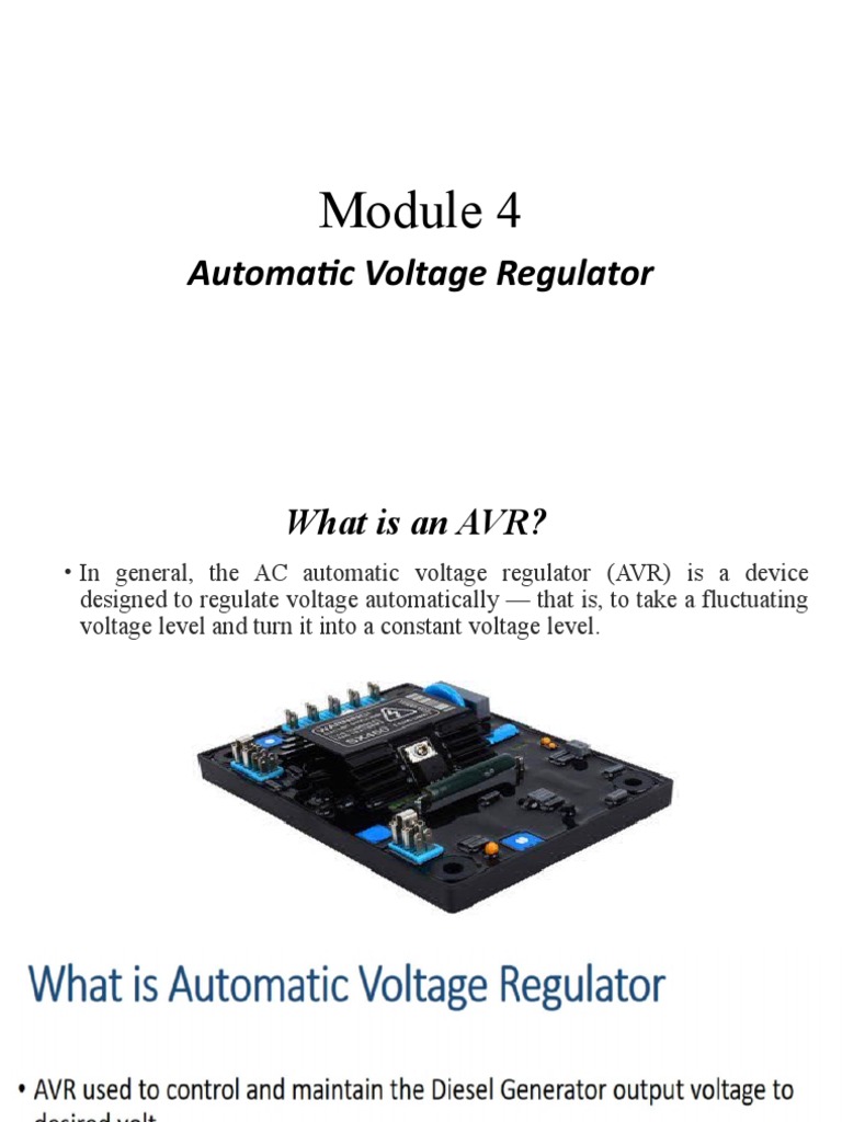 Automatic Voltage Regulator | PDF
