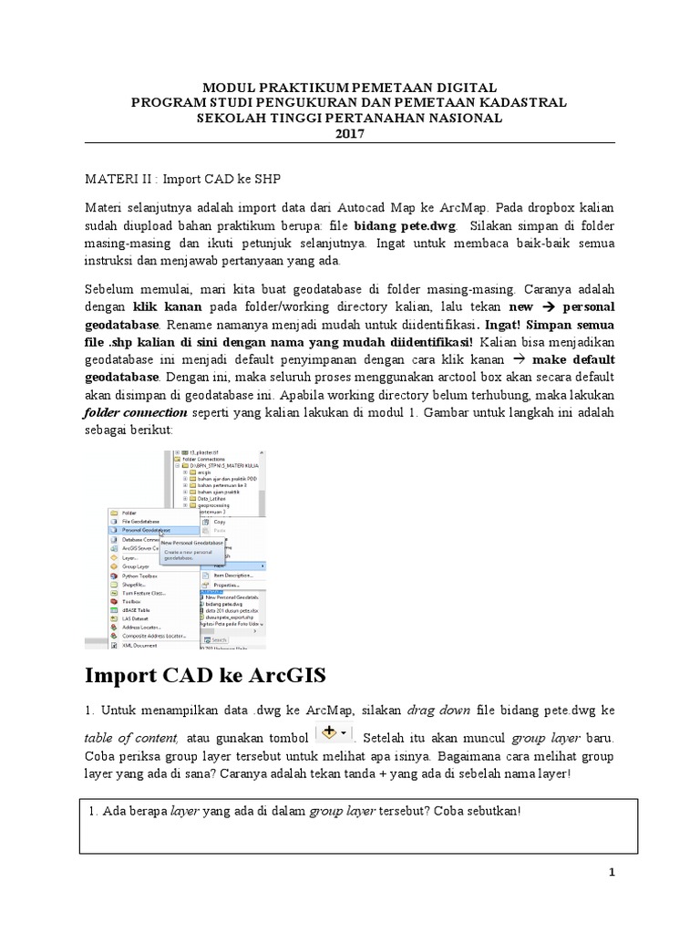 Modul 2 Arcmap - 2018 | PDF