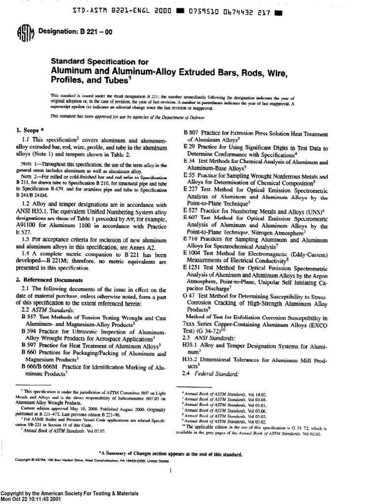 Astm B221 | PDF