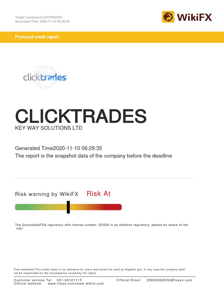 ClickTrades-Corporate Credit Report | PDF | Computer Mediated ...