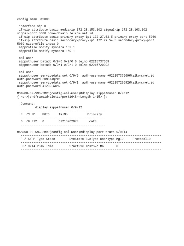 Create Voice Msan Huawei Ua5200 | PDF