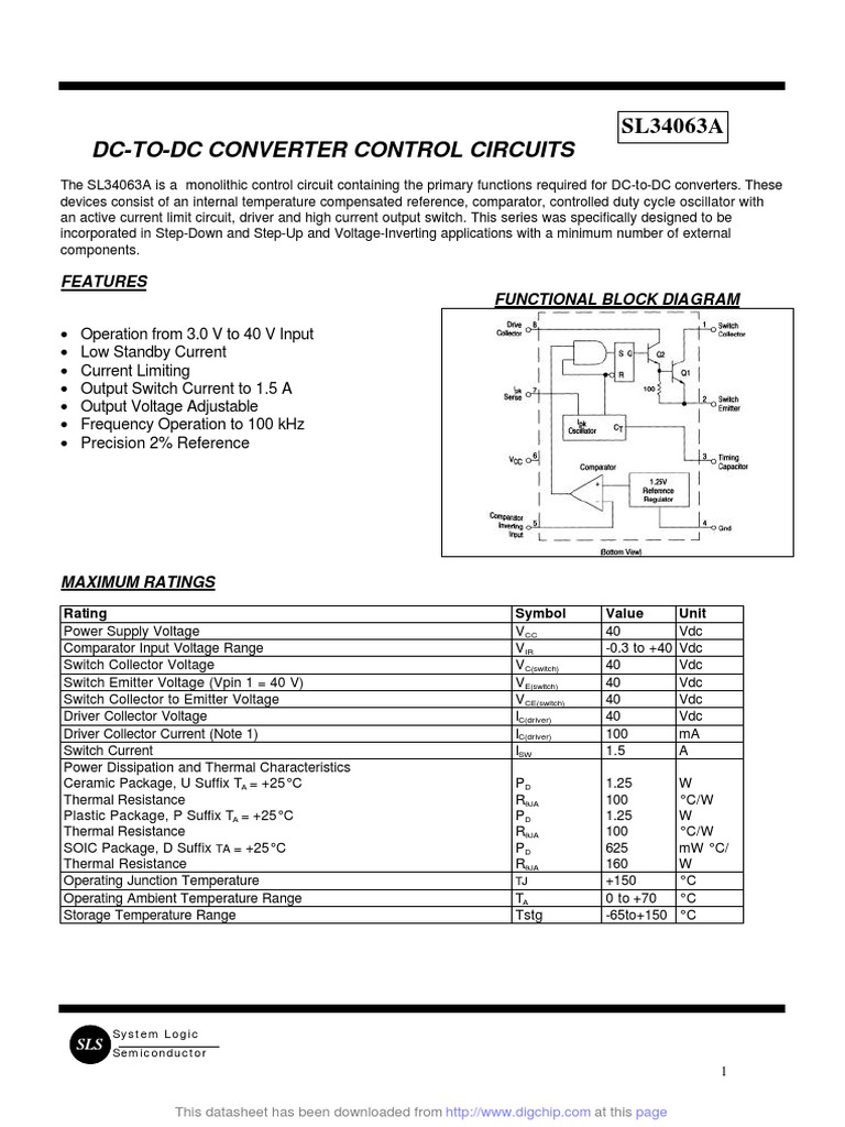 DC-DC Converter Control Circuit Guide | PDF | Manufactured Goods ...