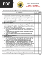 BM/DBM/BC Inspection Checklist | PDF | Asphalt | Concrete