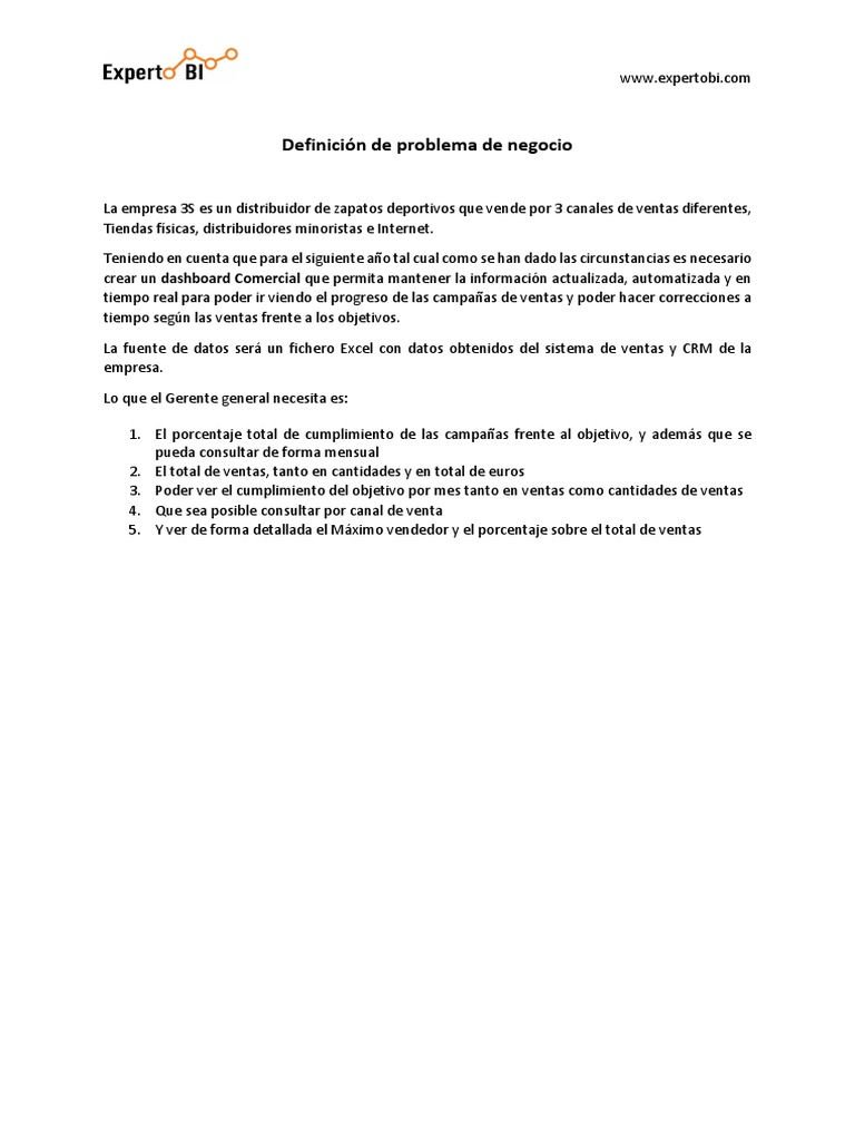 Definicion de Problema de Negocio | PDF