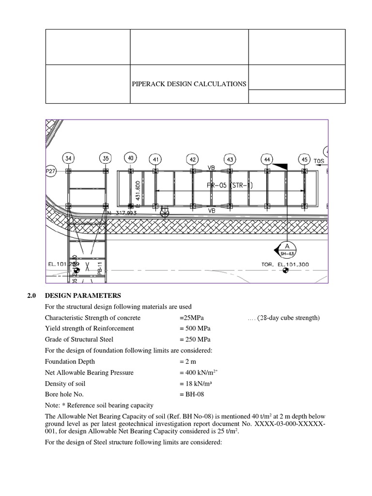 Pipe Rack Design Presentation | PDF | Strength Of Materials | Solid ...