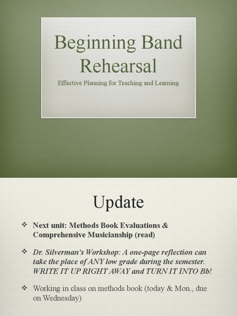 Beginning Band Rehearsal Techniques | PDF | Harmony | Melody