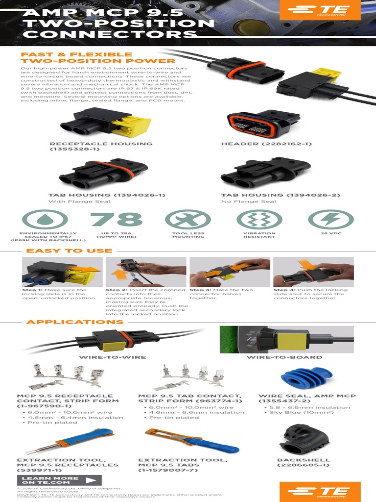 Amp MCP Infographic Digital | PDF | Electrical Connector | Manufactured ...
