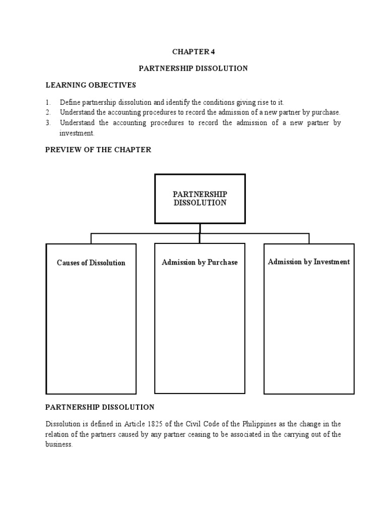 Chapter 4 Dissolution | PDF | Partnership | Book Value