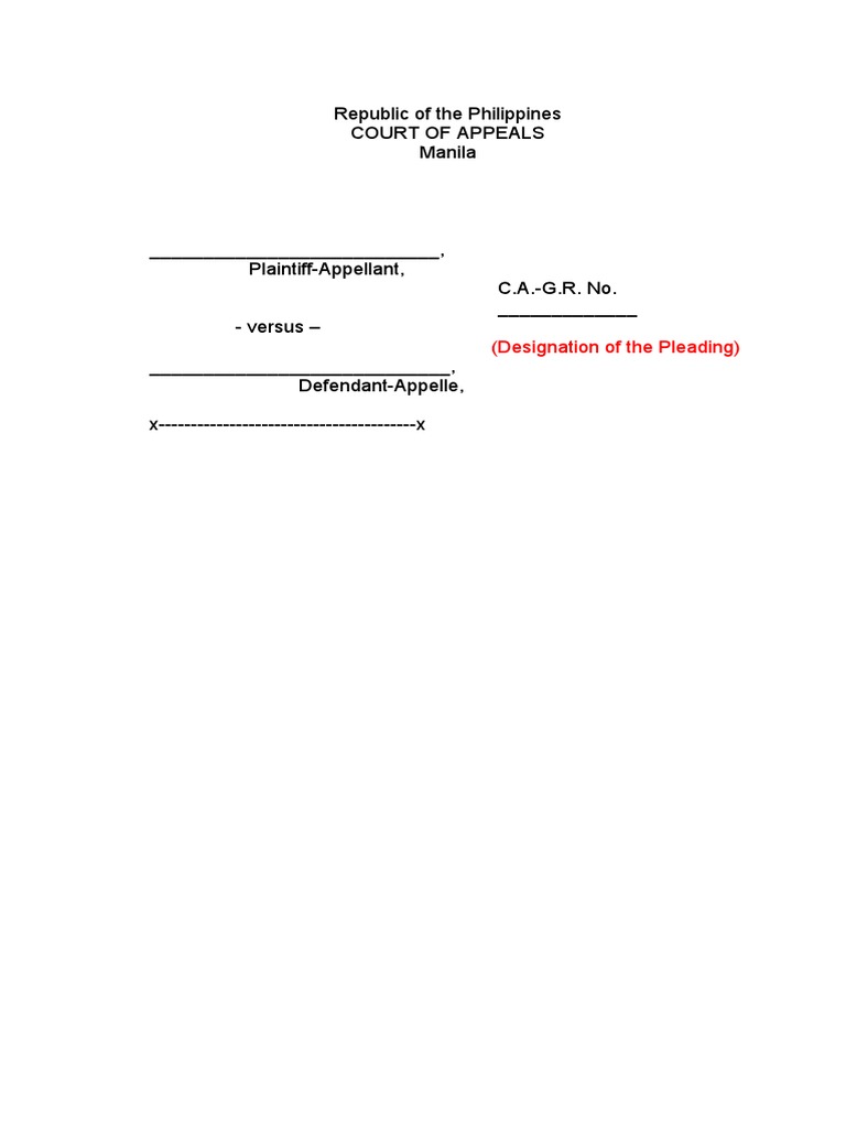 Court of Appeals - Caption | PDF