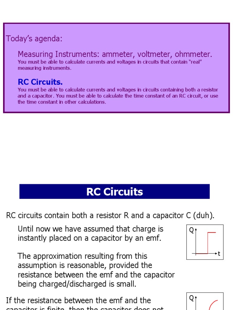 Lecture13 Part 4 RC Circuit Theory | PDF | Electrical Network | Capacitor