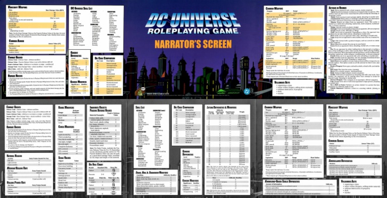 DC Universe RPG - Narrators Screen | PDF | Weaponry | Nature