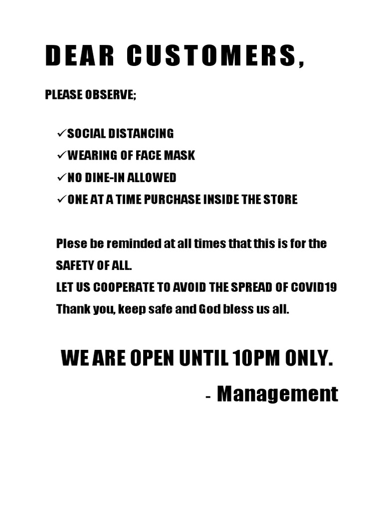 Notice To Customers | PDF