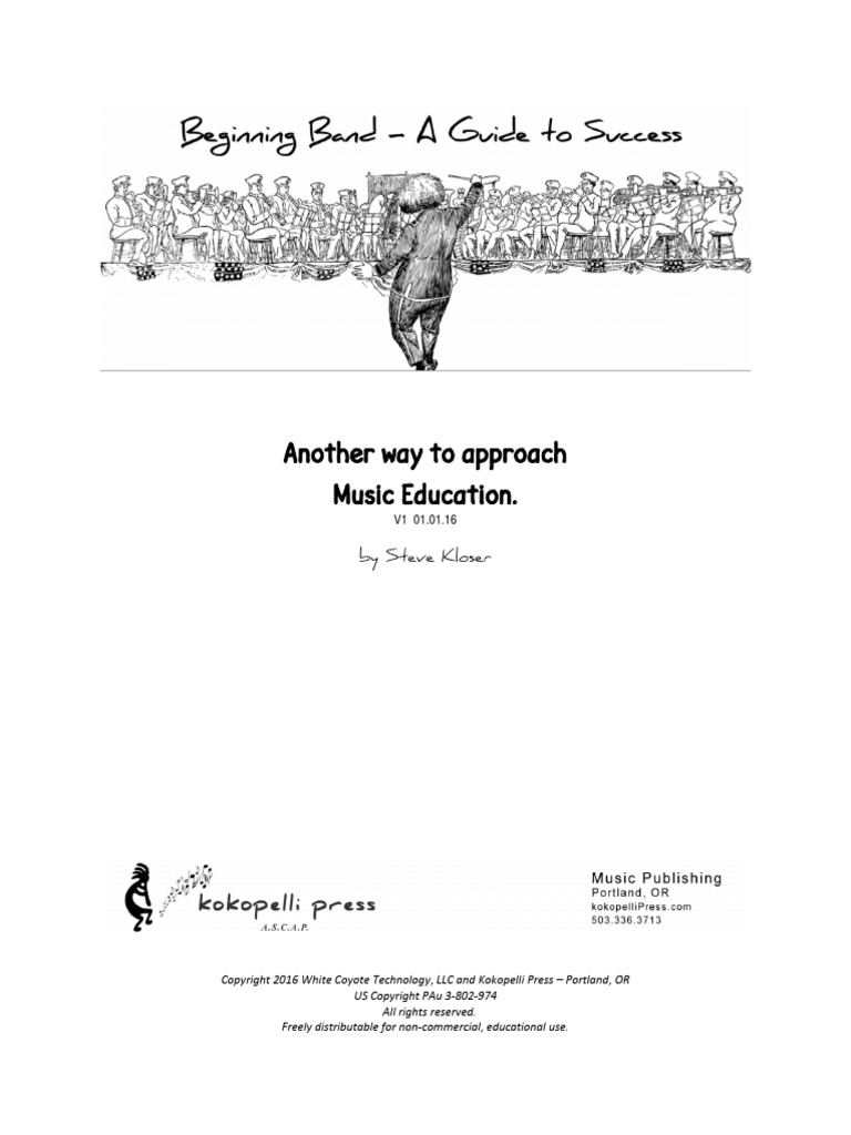 Beginning Band v1 Hi Rez | PDF | Scale (Music) | Saxophone